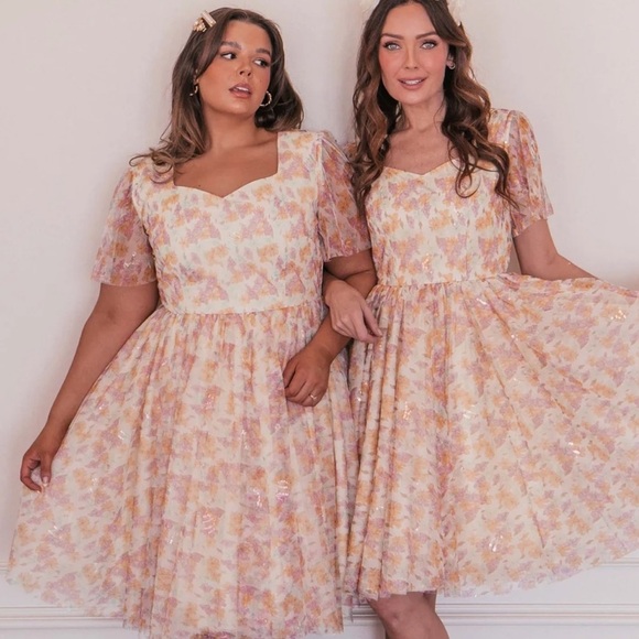 JessaKae | Dresses | Nwt Jessakae Posh Petal Floral Sequin Dress | Poshmark